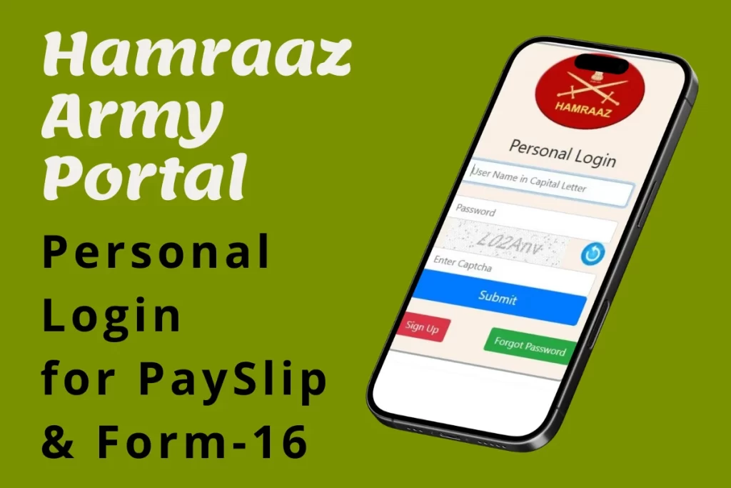 Hamraaz Army Portal – Personal Login for PaySlip & Form-16